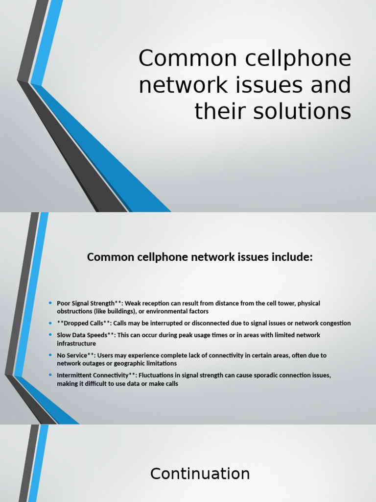 Common Cellphone Network Issues and Their Solutions | PDF | Mobile ...