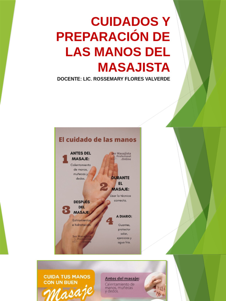 Cuidados Esenciales para Manos de Masajista | PDF | Mano | Masaje
