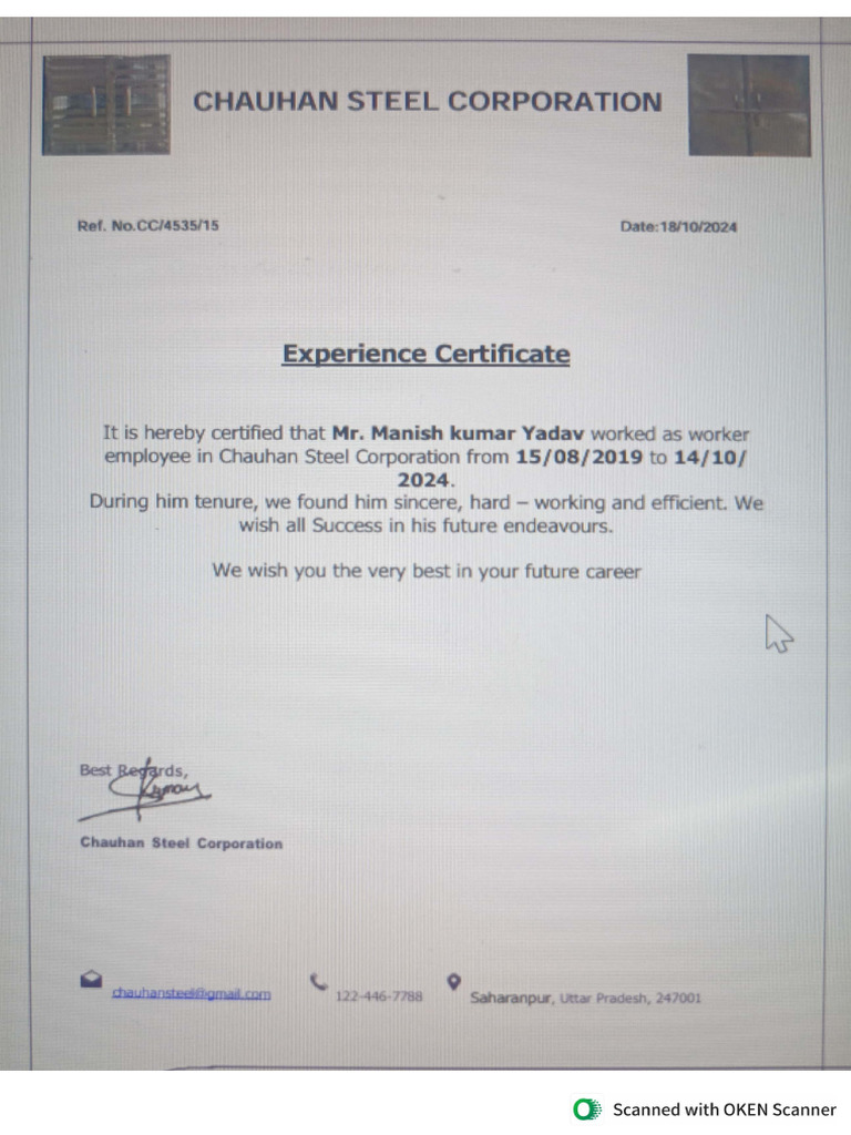Manish KR Experience | PDF