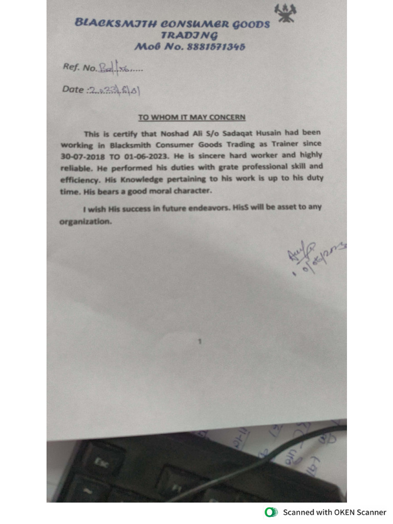 Noshad Ali Experience | PDF