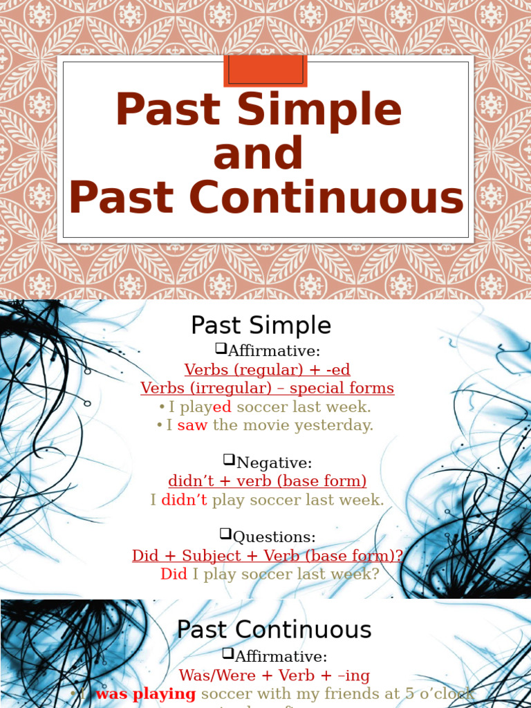 Past Simple-Past Continuous Lekcija | PDF | Syntax | Languages