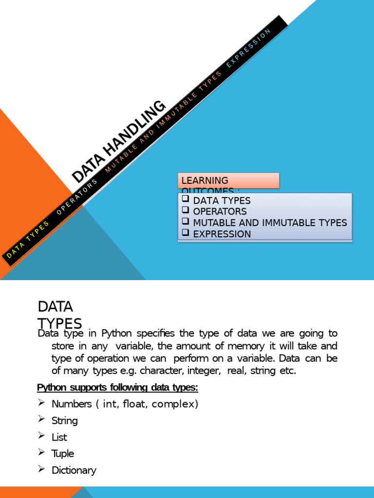 2.Data Handling | PDF | Boolean Data Type | Data Type