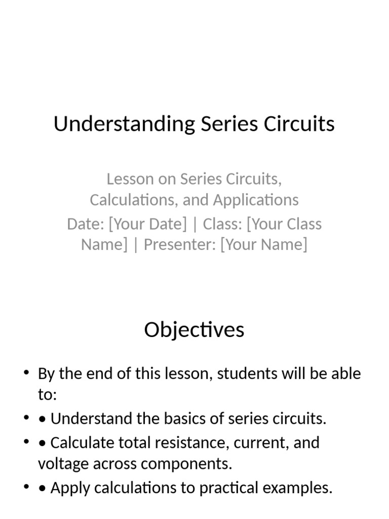 Understanding Series Circuits Presentation | PDF