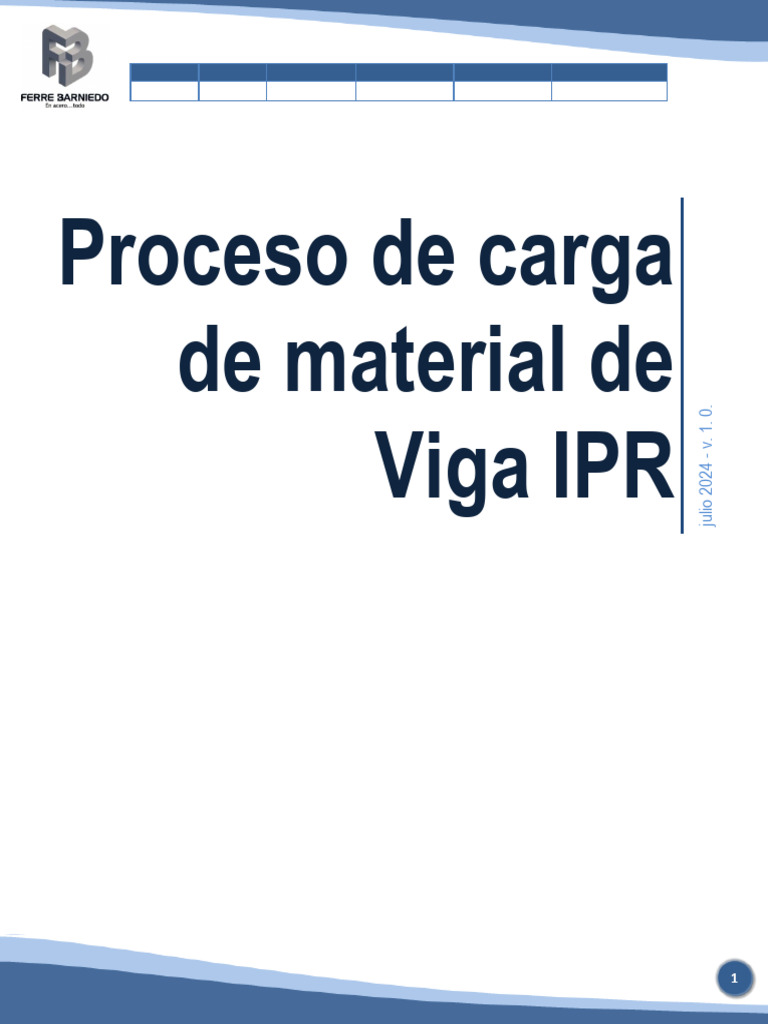 MP-02-011 - Proceso de carga de material de Viga IPR | PDF