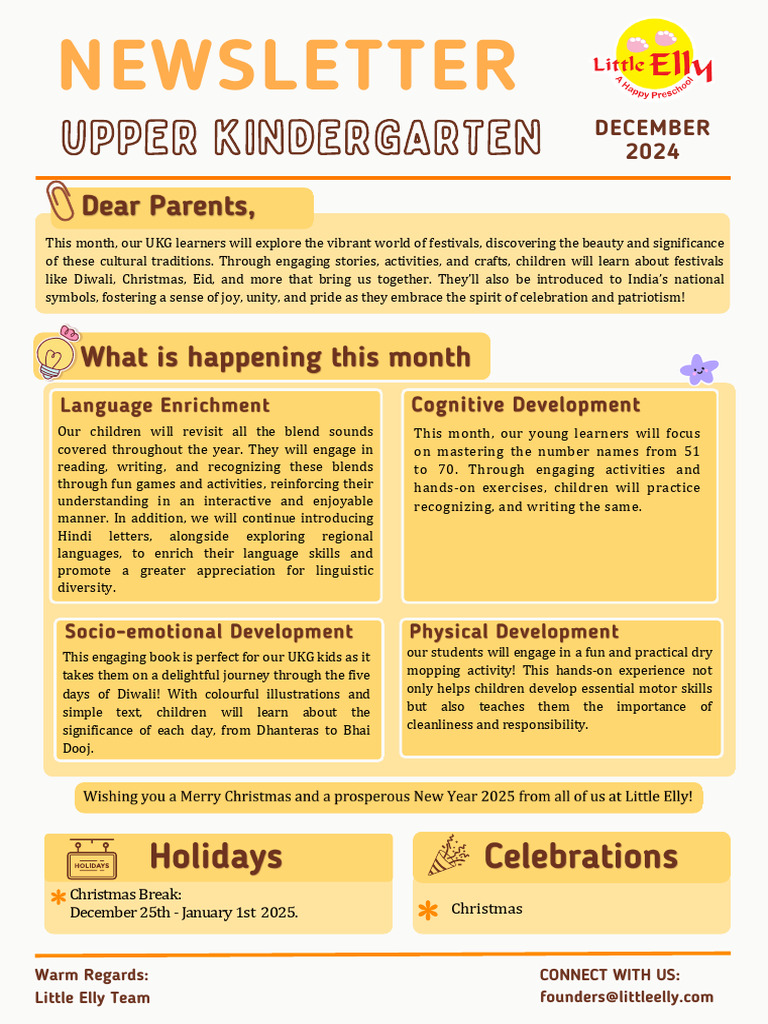 December UKG Newsletter: Festivals & Learning | PDF