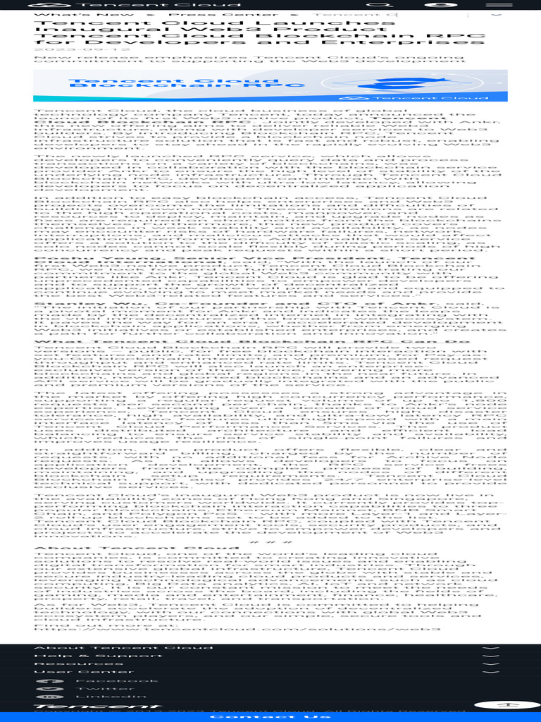 Tencent Cloud Launches Inaugural Web3 Product Tencent Cloud Blockchain ...