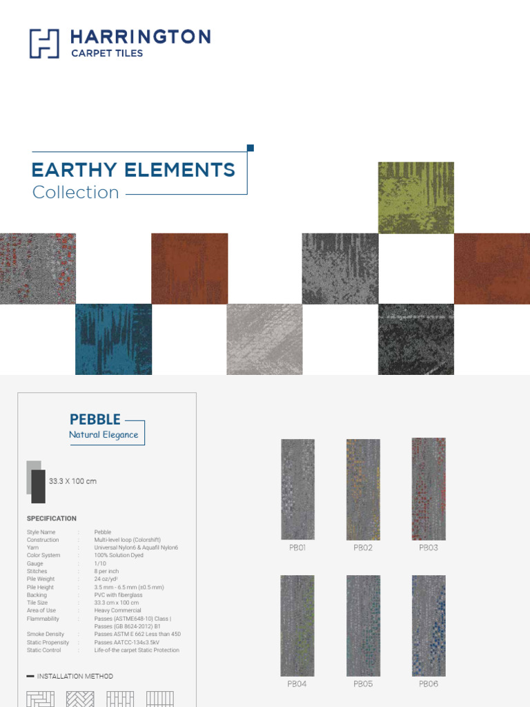 Earthy Carpet Tiles Catalogue | PDF | Yarn | Textiles