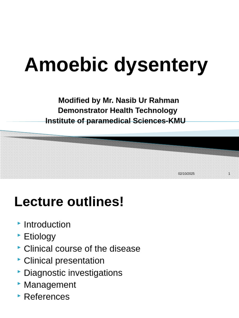 Understanding Amoebic Dysentery: Causes & Treatment | PDF ...