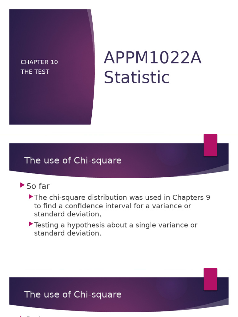 Chi-Square Test Applications in Statistics | PDF | Chi Squared Test ...
