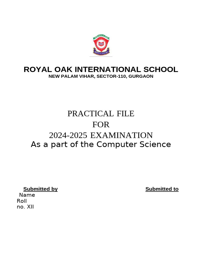 Cs Project File | PDF | Comma Separated Values | Computing