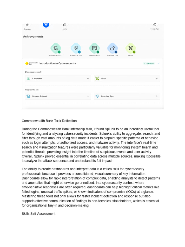 Commonwealth Bank Task Reflection | PDF | Computer Security | Security