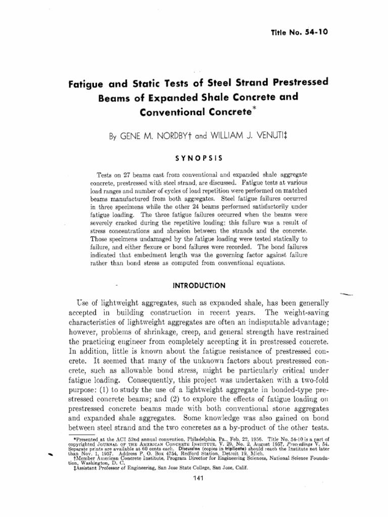 1957_Nordby_Fatigue and static tests of steel strand prestressed beams ...