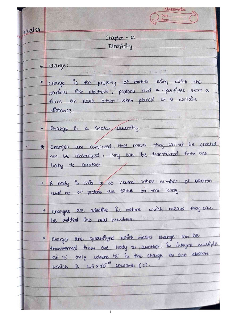 Electricity Notes | PDF