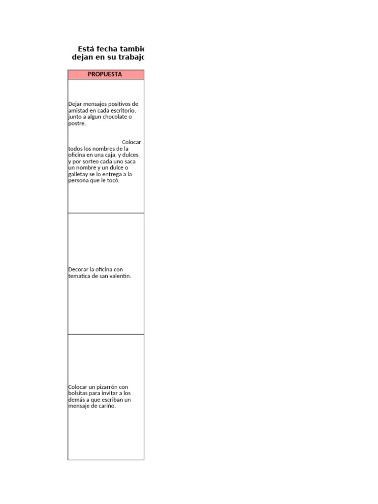 Actividades de San Valentín en la Oficina | PDF