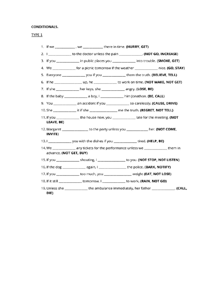 Complete Conditional Sentences | PDF