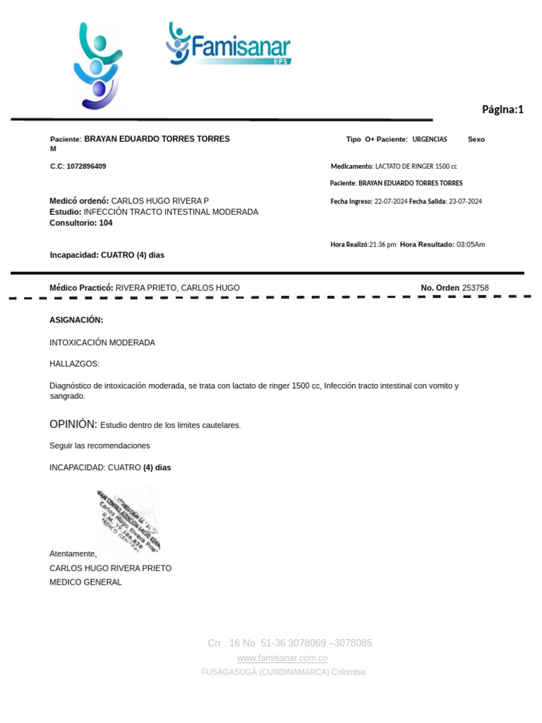 504549290-Incapacidad-Famisanar-word | PDF