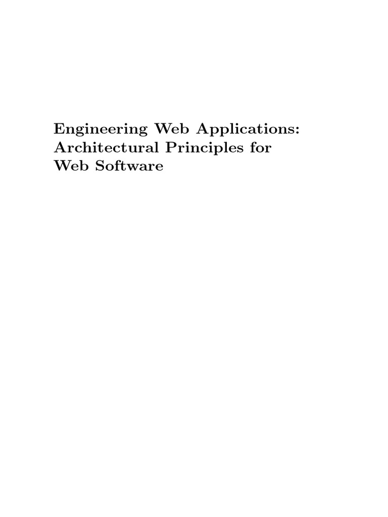 Engineering_Web_Applications_Architectur | PDF | World Wide Web | Internet & Web