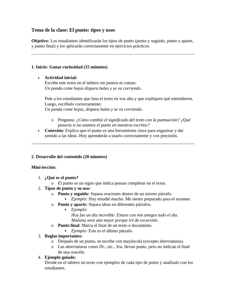 El Punto | PDF | Puntuación