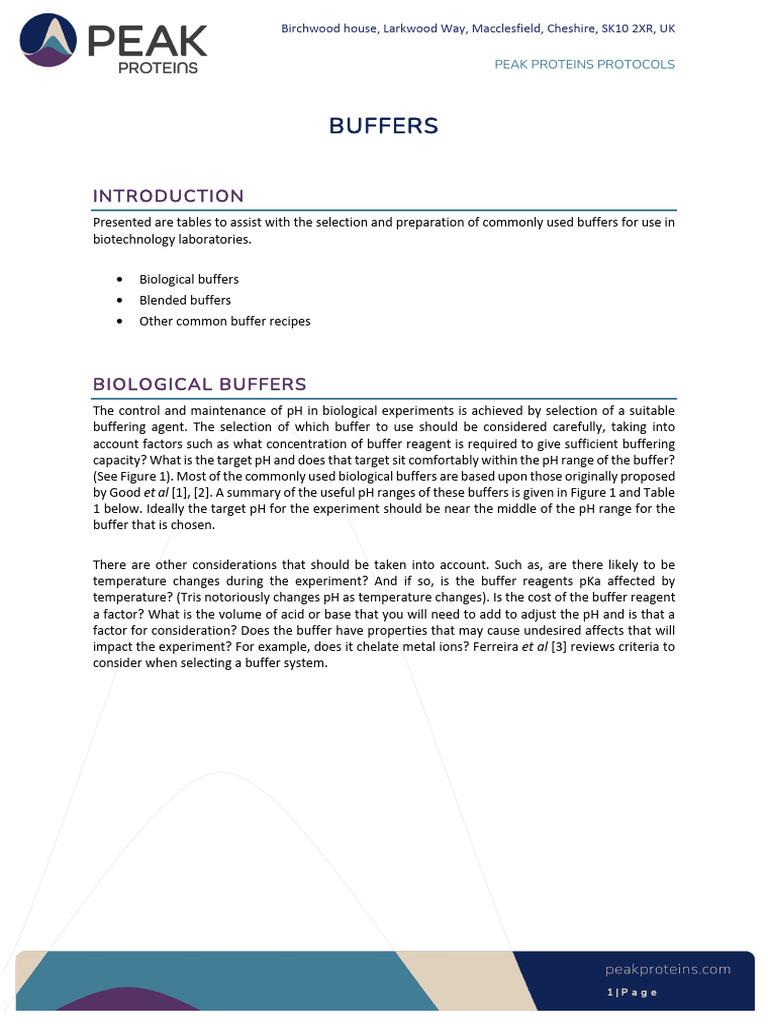 Buffers | PDF | Buffer Solution | Acid