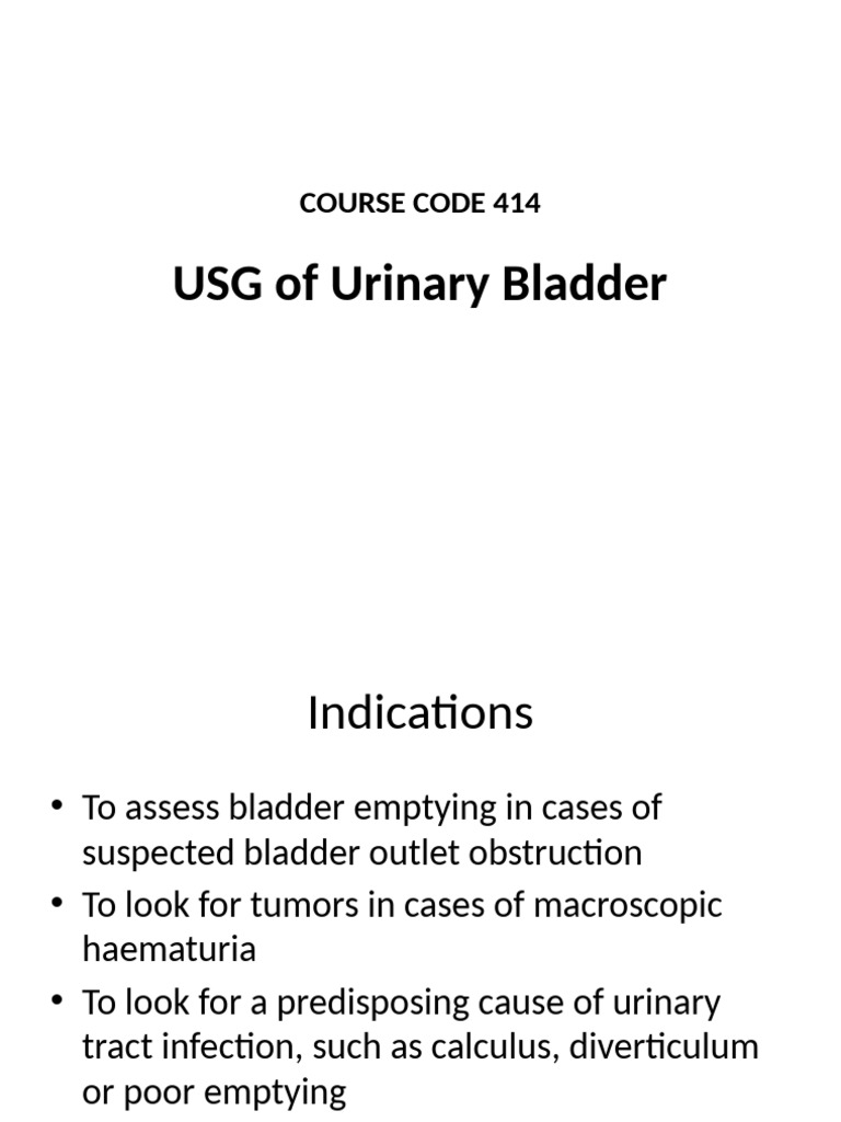 Urinary Bladder Usg | PDF | Anatomical Terms Of Location | Urology