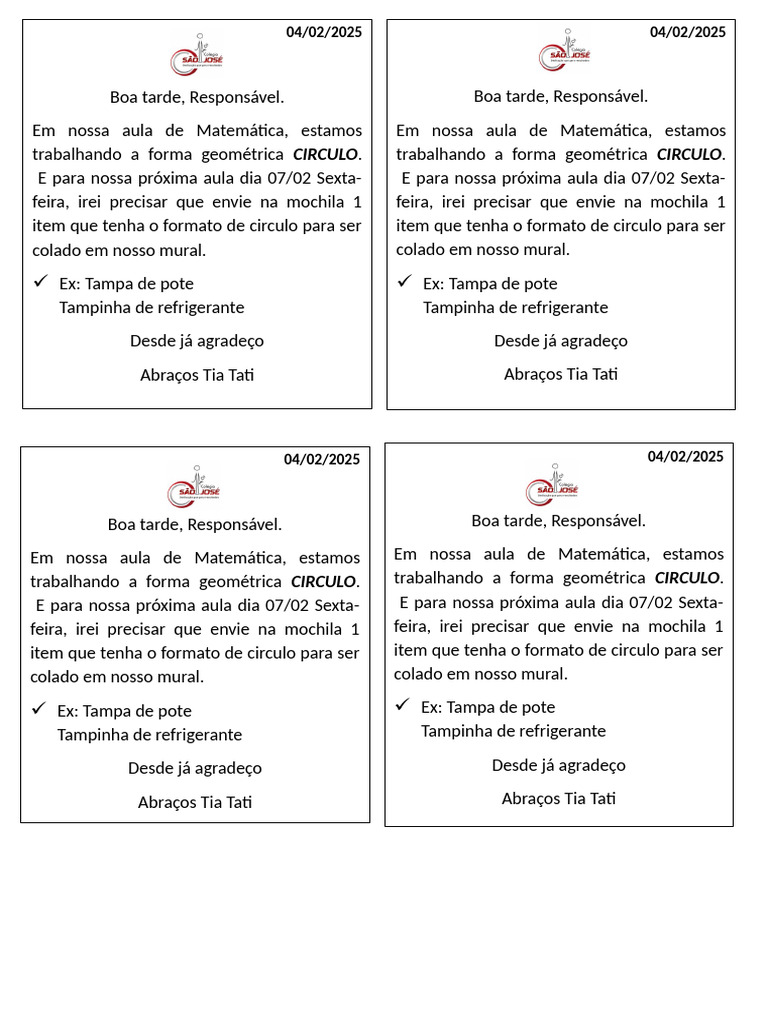 Bilhete Circulo | PDF