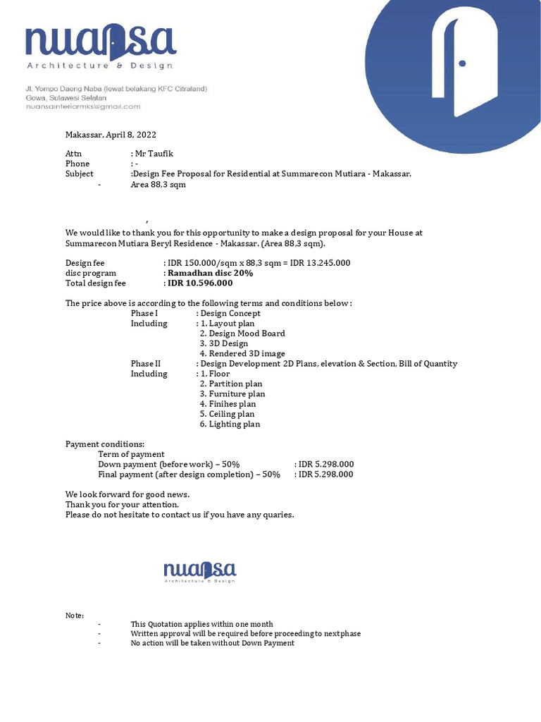 Quotation Mr Taufik - Summarecon Mutiara - Makassar-dikonversi | PDF