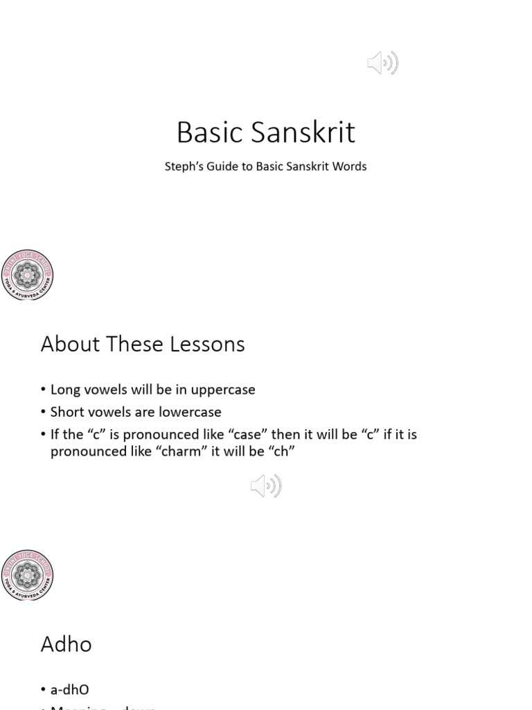 Essential Sanskrit Vocabulary Guide | PDF