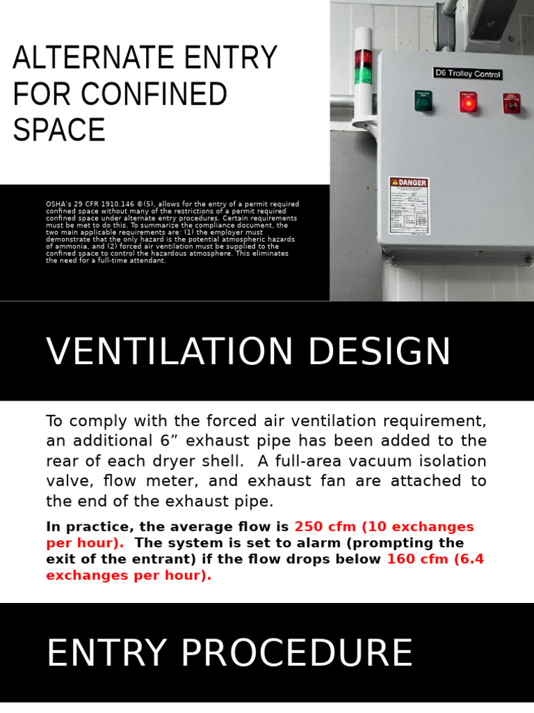 Alternate Entry For Confined Space Training | PDF | Ventilation ...