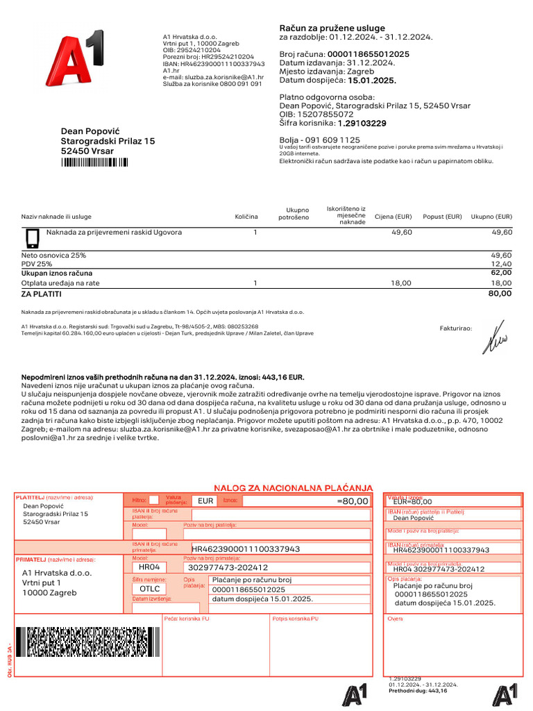 A1_racun_12-2024 | PDF