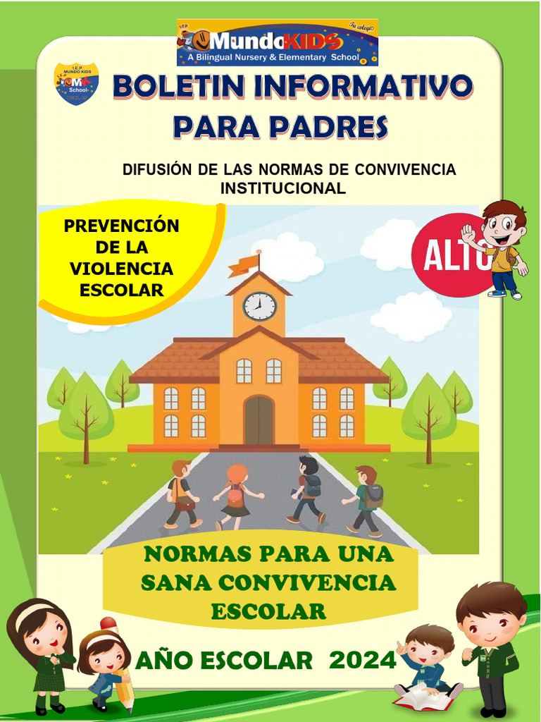 6 - Boletin Convivencia Padres de Familia 2024 PPFF | PDF | Escuelas | Violencia