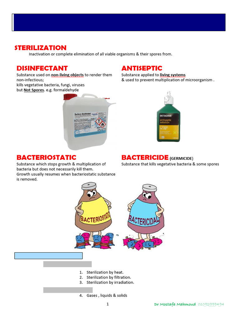 STERILIZATION | PDF | Sterilization (Microbiology) | Disinfectant