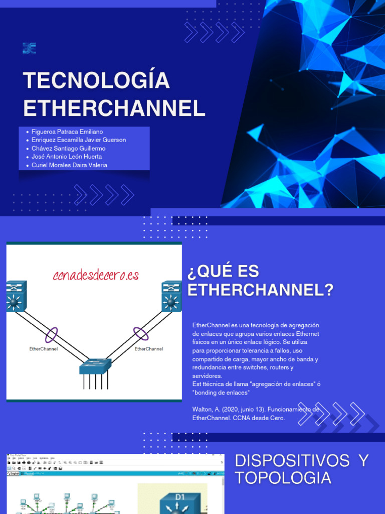 Tecnología Etherchannel | PDF | Protocolos de comunicaciones | Transmisión de datos