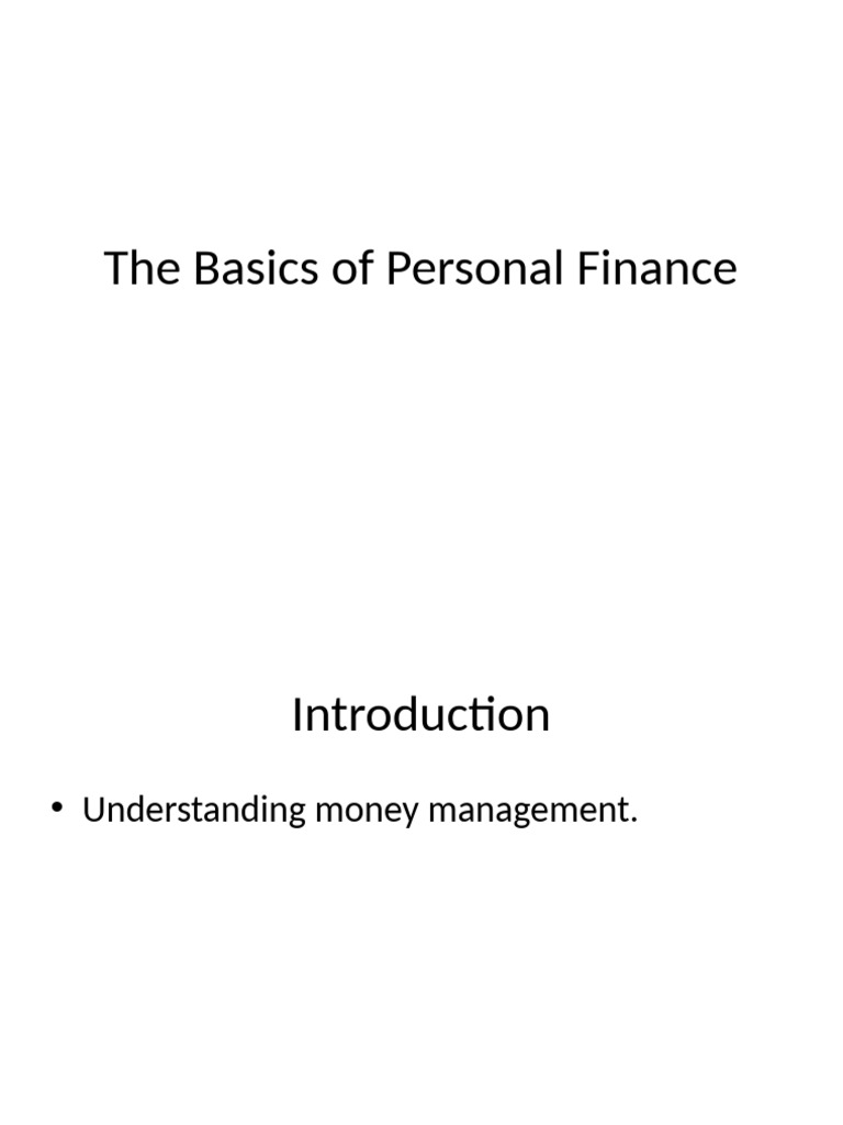 Personal Finance Basics: Budgeting & Investing | PDF