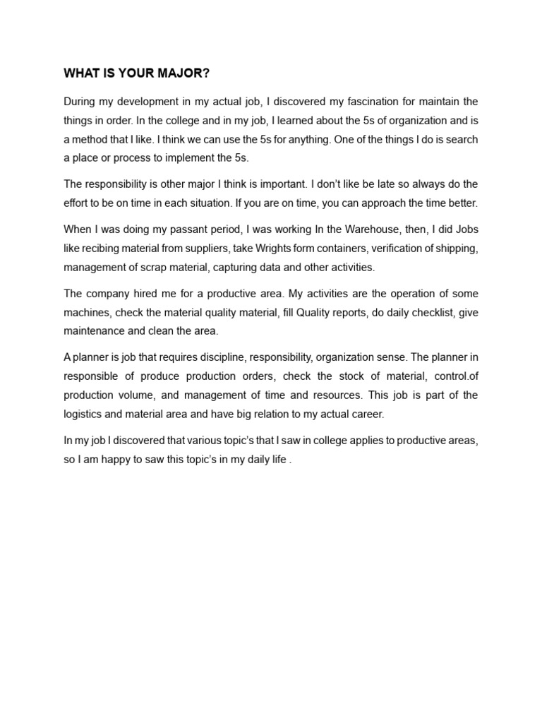 My Major | PDF