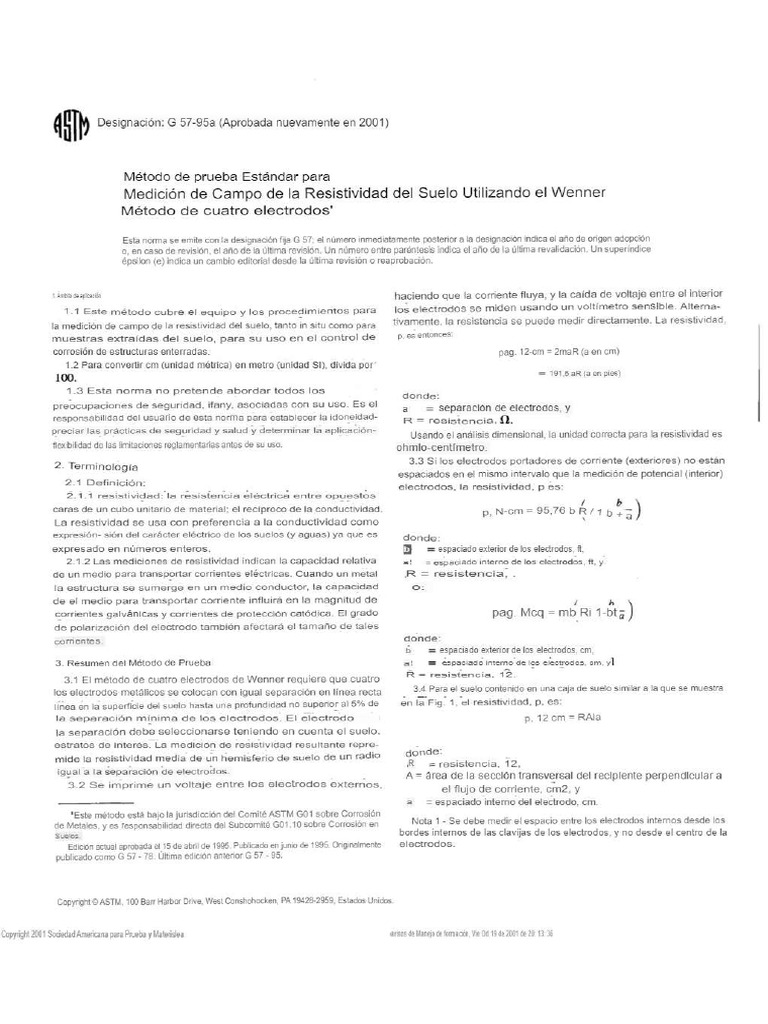 Astm G57 95a Español | PDF