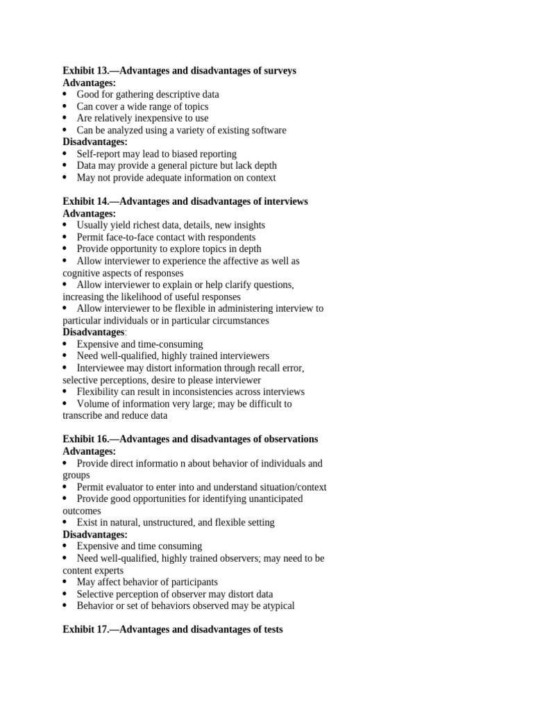 Data Collection Methods Adv N Disadv | PDF | Bias | Information