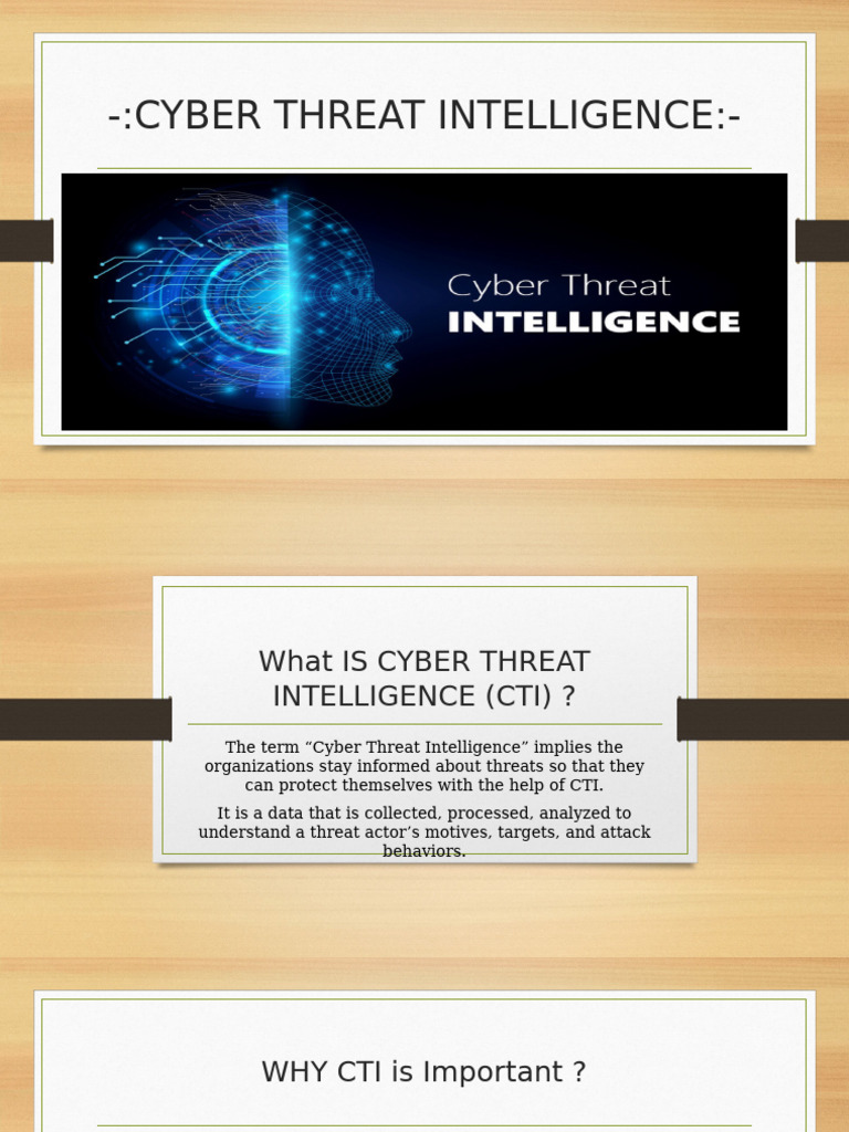 Understanding Cyber Threat Intelligence | PDF | Computer Security ...