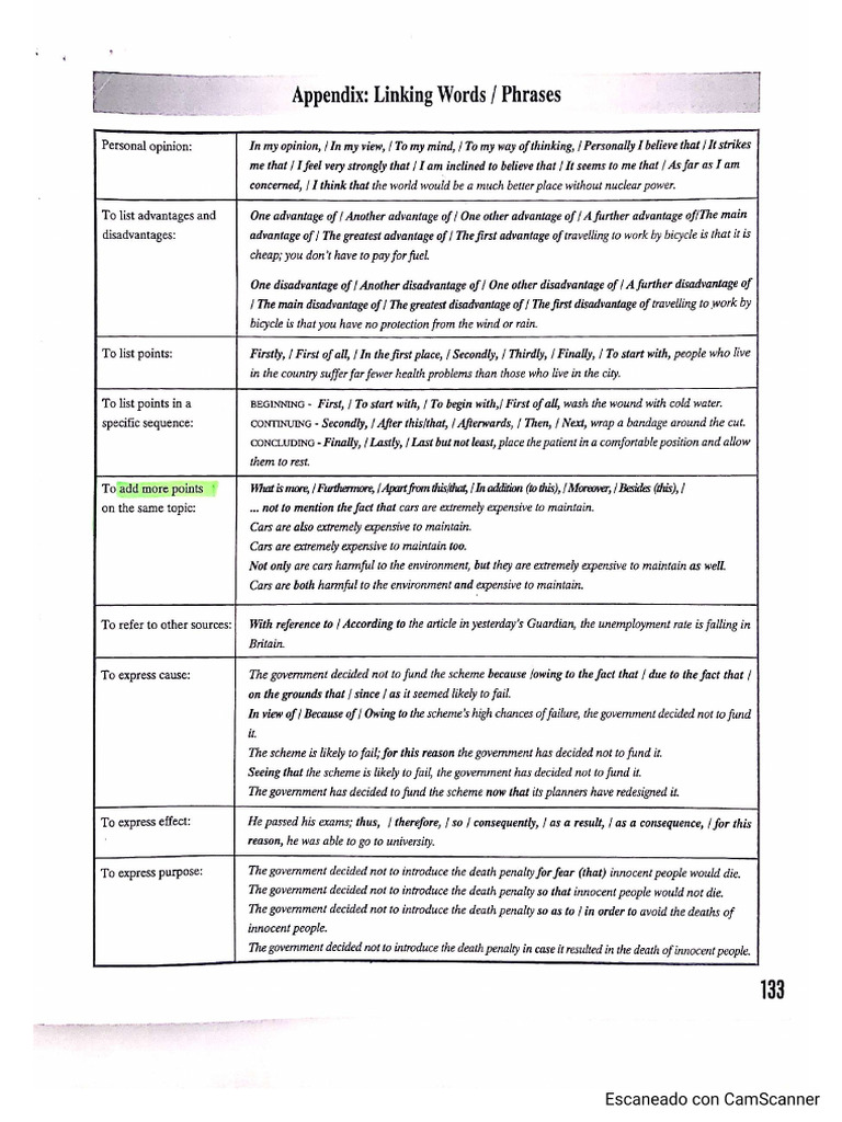 Linking Words Phrases | PDF