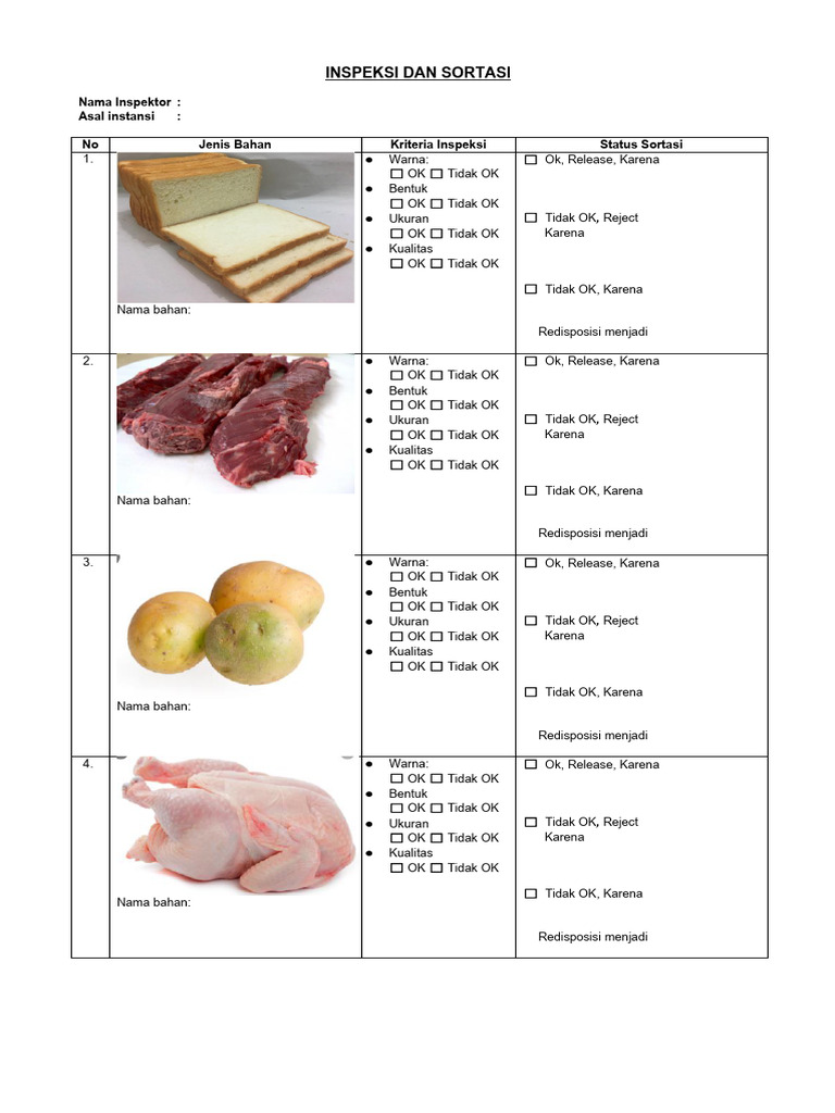 Tugas Inspeksi Dan Sortasi | PDF
