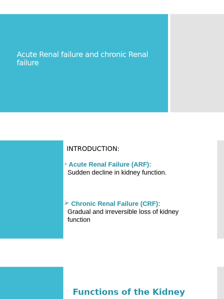 Acute Renal Failure and Chronic Renal Failure | PDF
