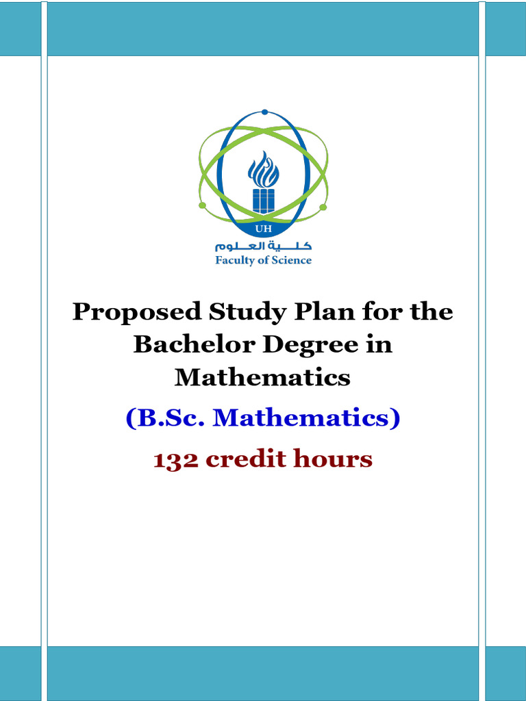 BSc.mathematics-Proposed Study Plan-2 Semesters | PDF | Mathematics | Mathematical Analysis