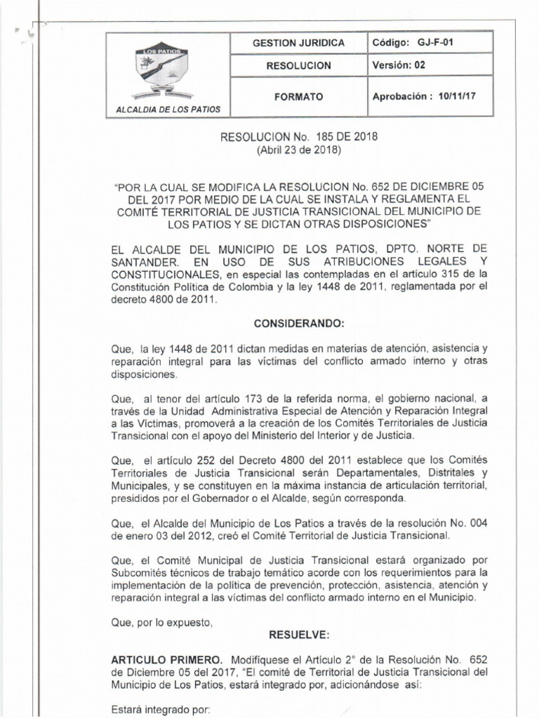 Reglamentacion CJTR DG Abril 23 2018 | PDF