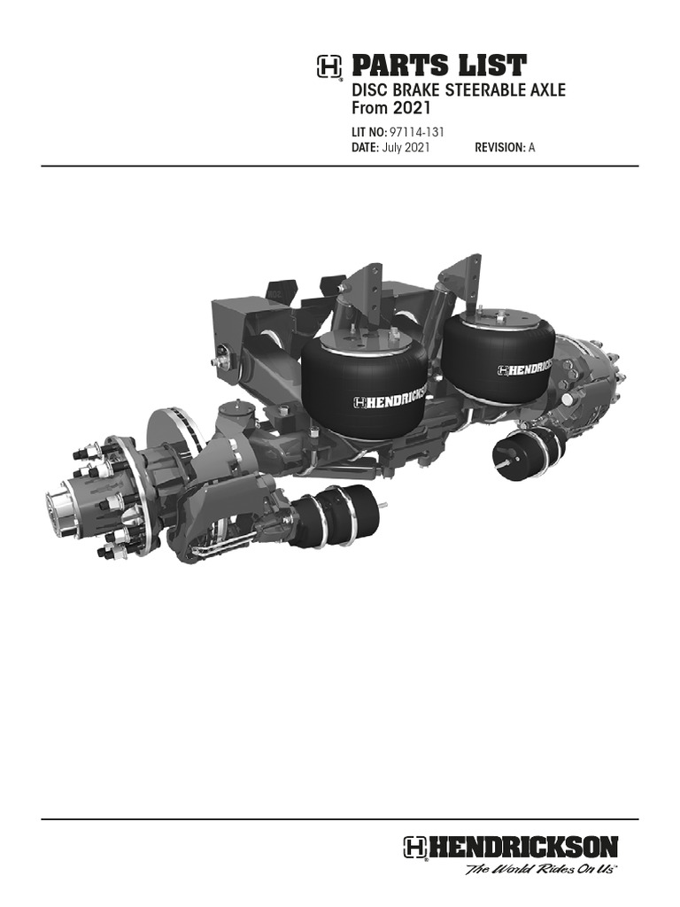 131 - Disc Steerable Axle Parts List - Rev A | PDF | Motor Vehicle ...