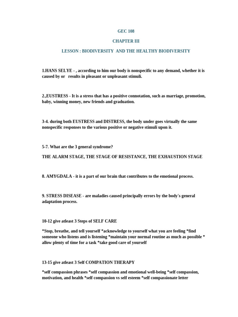 LESSON 3 GEC 101 | PDF | Biodiversity | Habitat Destruction