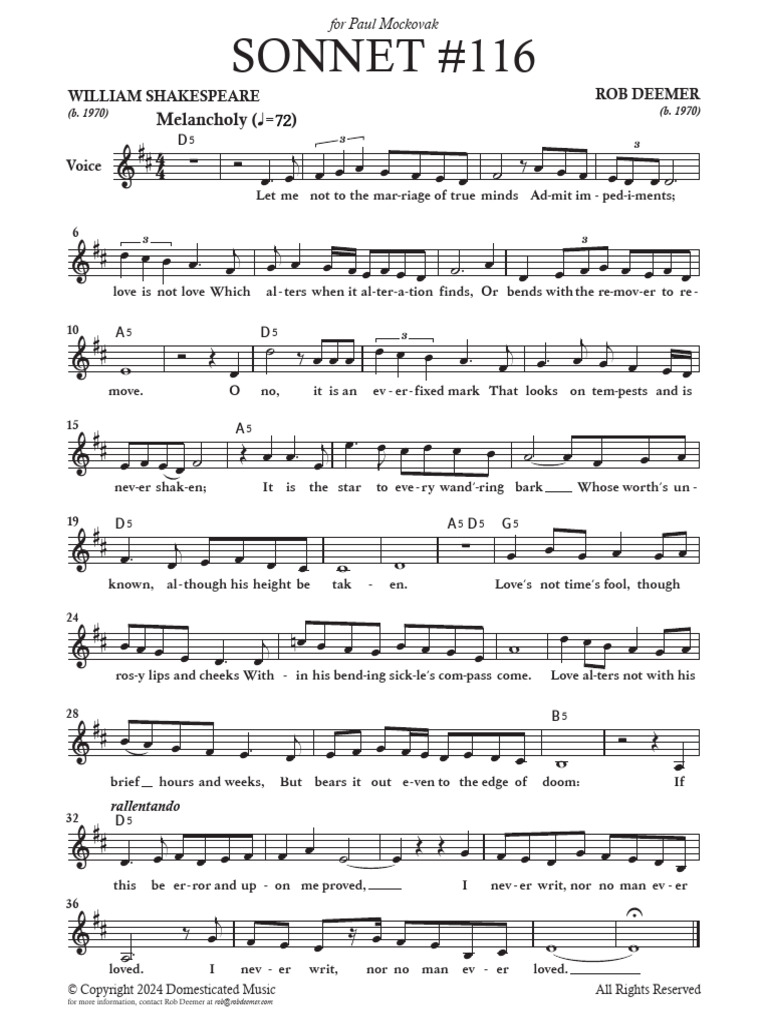 Twelfth Night Song #4 - Full Score | PDF