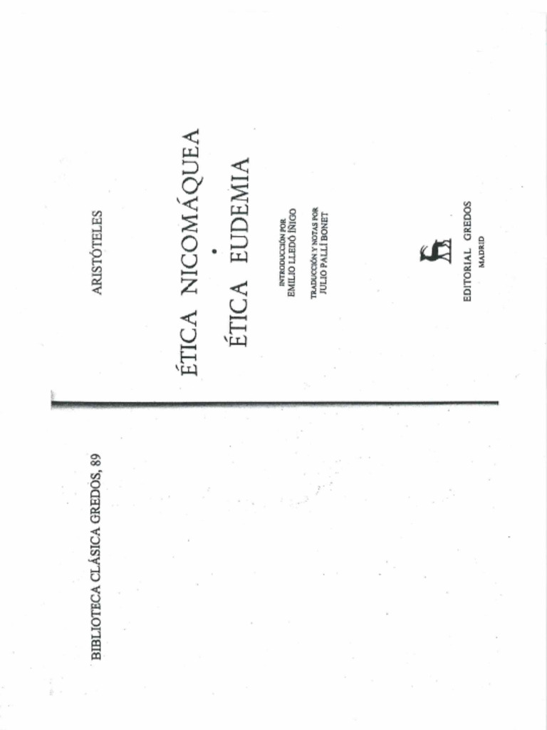 Aristóteles - Ética Nicomáquea (pregrado) | PDF