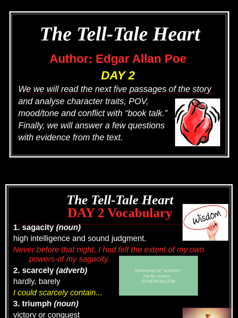 The Tell Tale Heart Day 2 | PDF | Narration | Mood (Psychology)