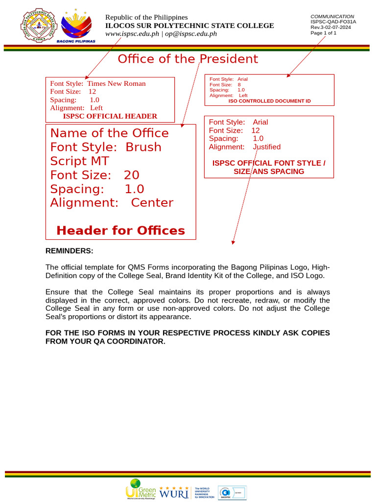 2025 Iso Forms General Guidelines | PDF