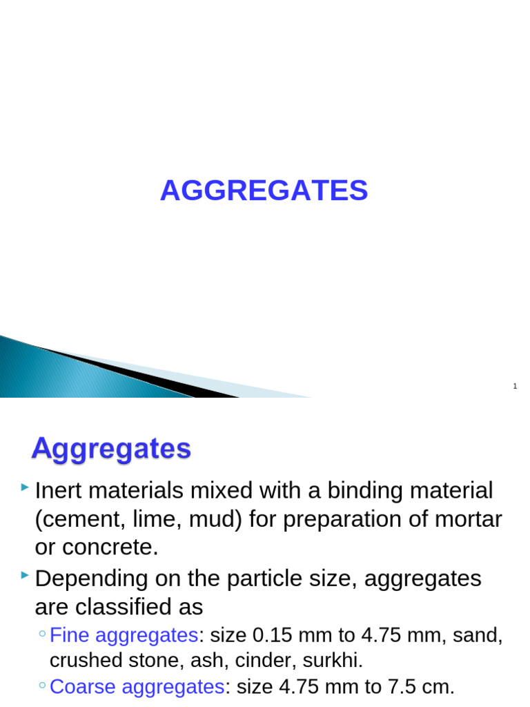 11 Aggregates | PDF | Sand | Mortar (Masonry)