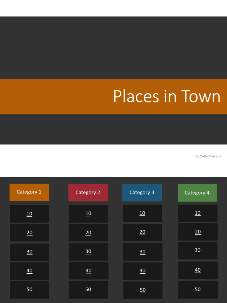 Places in Town | PDF